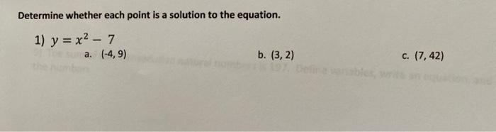 Solved Determine whether each point is a solution to the | Chegg.com