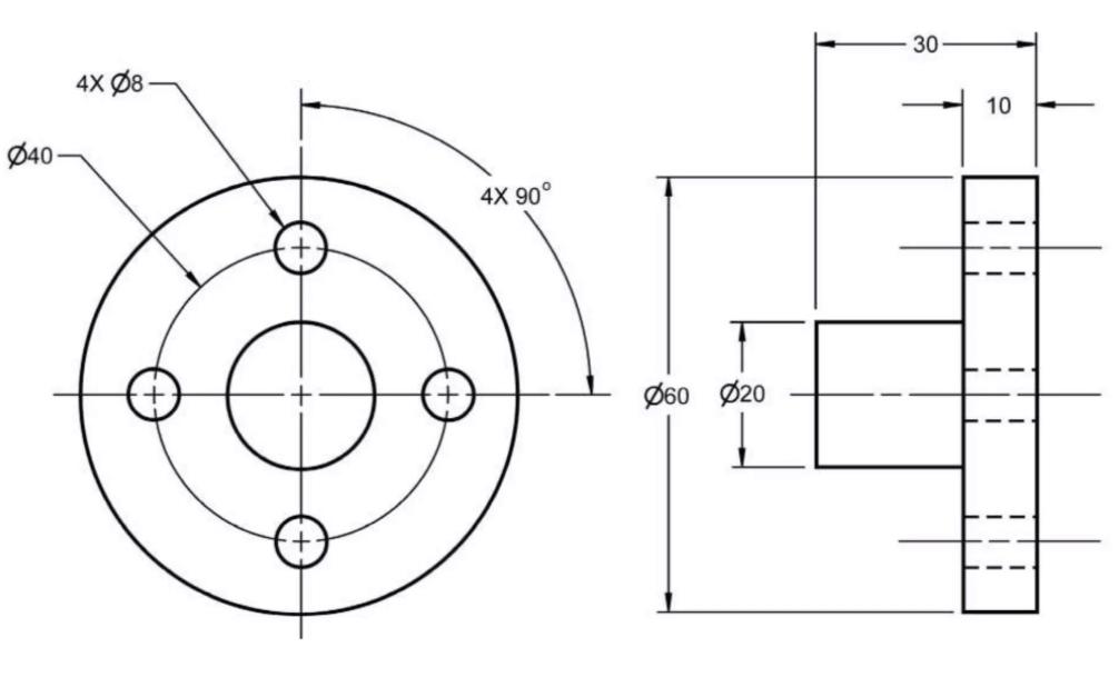 Solved Q) ﻿Need CNC Machine Milling G-Code to the below | Chegg.com