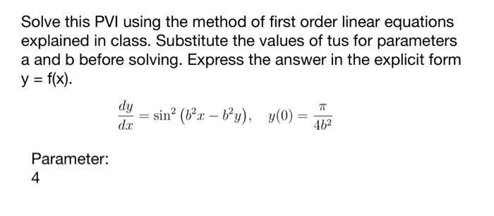 Solved Solve this PVI using the method of first order linear | Chegg.com