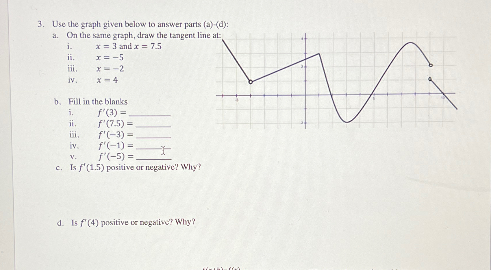 Solved Use The Graph Given Below To Answer Parts A Da 