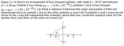 Solved Figure 21 - 30 shows an arrangement of four charged | Chegg.com