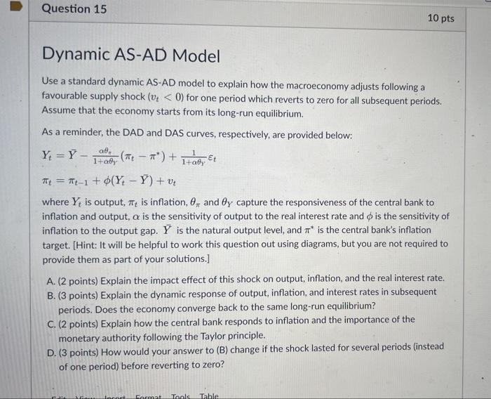 Solved Use a standard dynamic AS-AD model to explain how the | Chegg.com