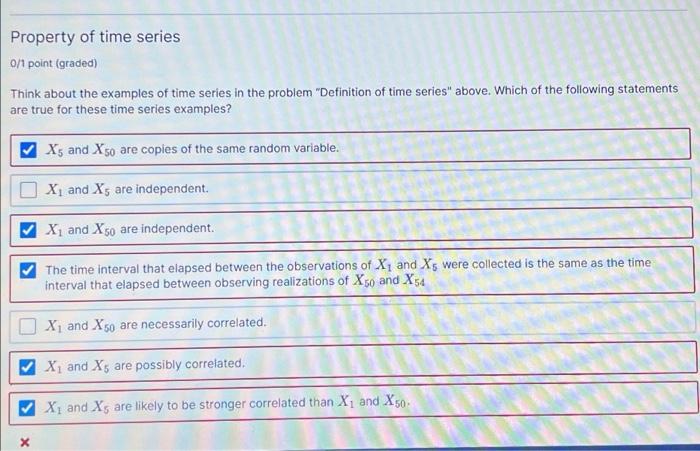 Solved Property of time series. Think about the examples of | Chegg.com