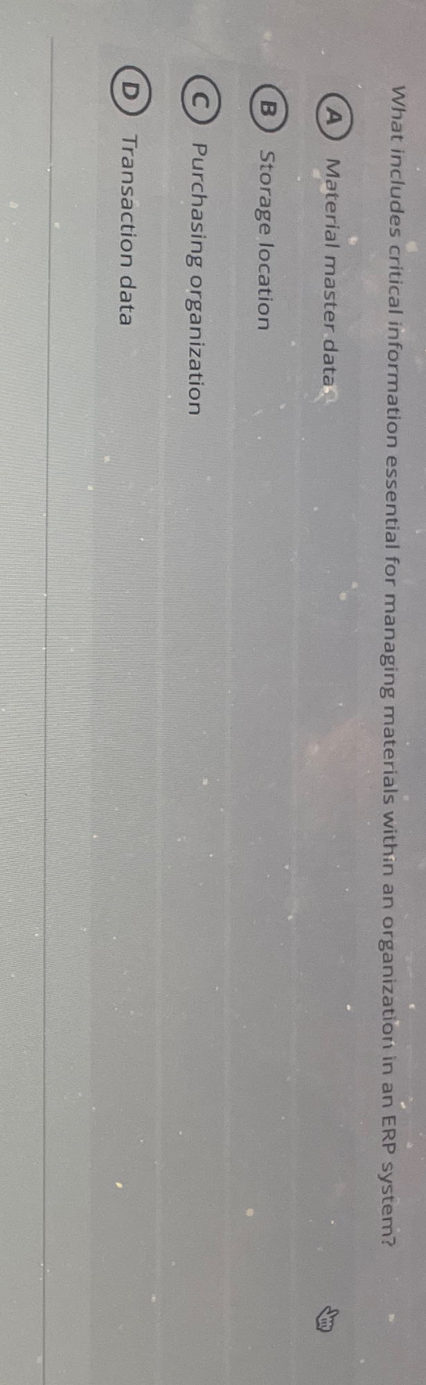 Solved What includes critical information essential for | Chegg.com