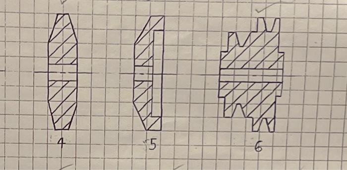 Solved for each section view, provide front view, isometric | Chegg.com
