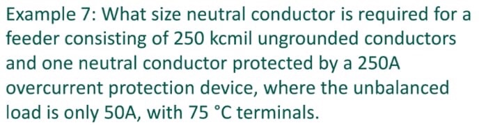 Solved Example 7: What size neutral conductor is required | Chegg.com