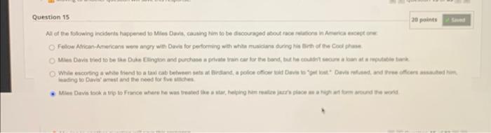 Al of the fallowing incidenis happened to Miles | Chegg.com