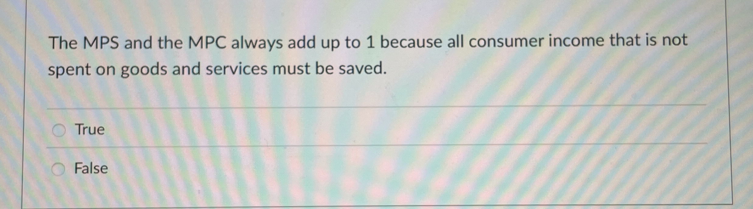 Solved The MPS and the MPC always add up to 1 ﻿because all | Chegg.com