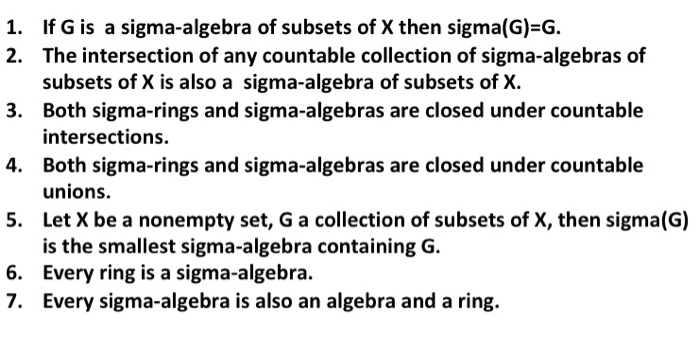 Solved 1. If G is a sigma-algebra of subsets of X then | Chegg.com