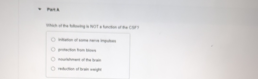 Solved Part Awhich Of The Following Is Not A Function Of The