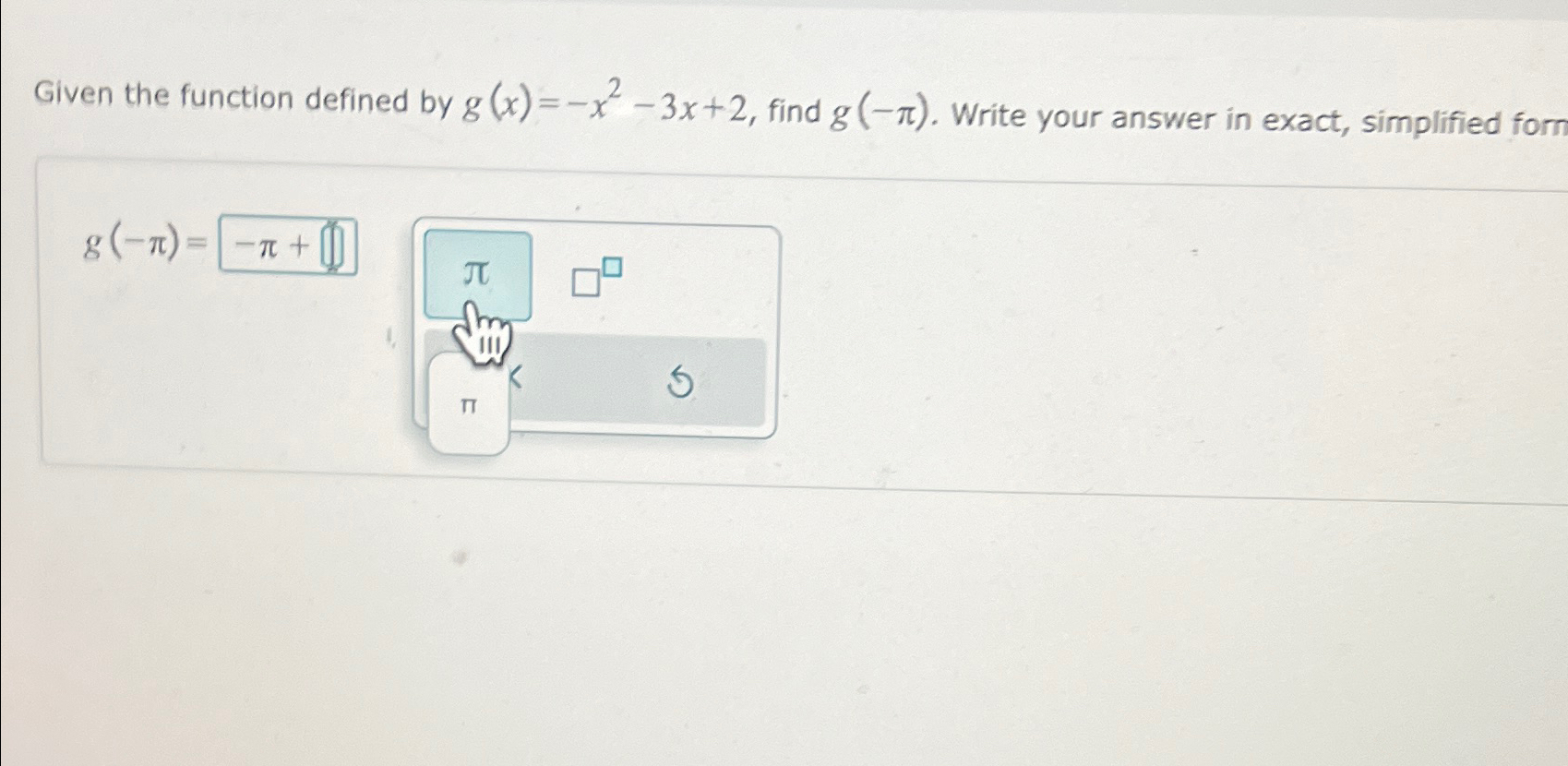 Solved Given the function defined by g(x)=-x2-3x+2, ﻿find | Chegg.com