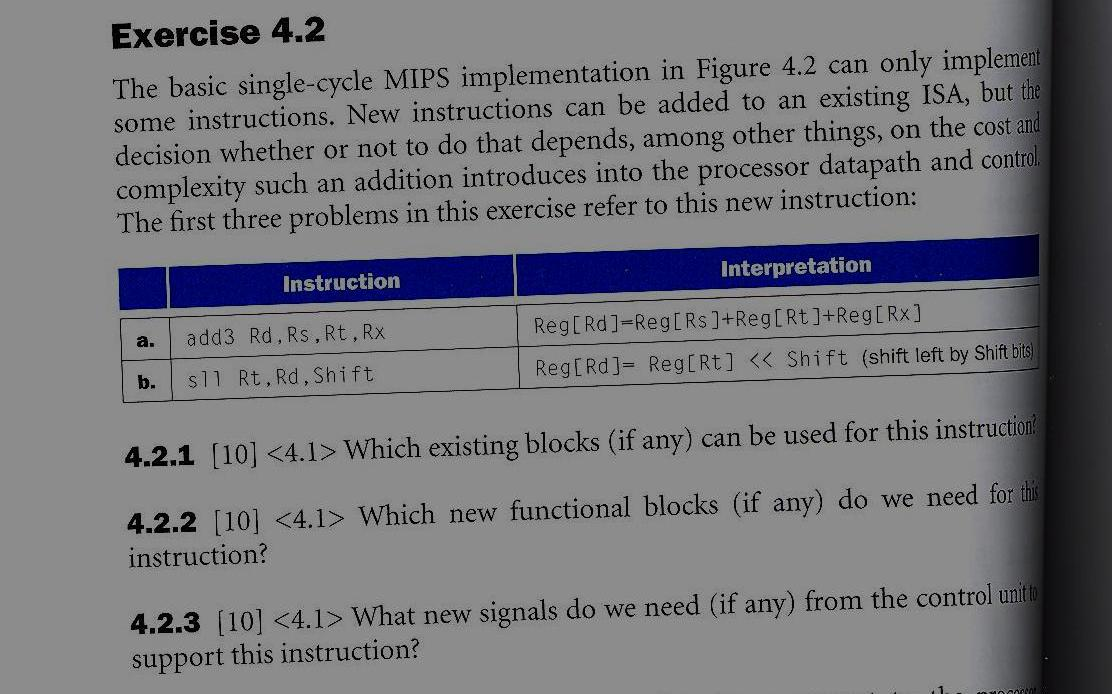 Solved The basic single-cycle MIPS implementation in Figure | Chegg.com