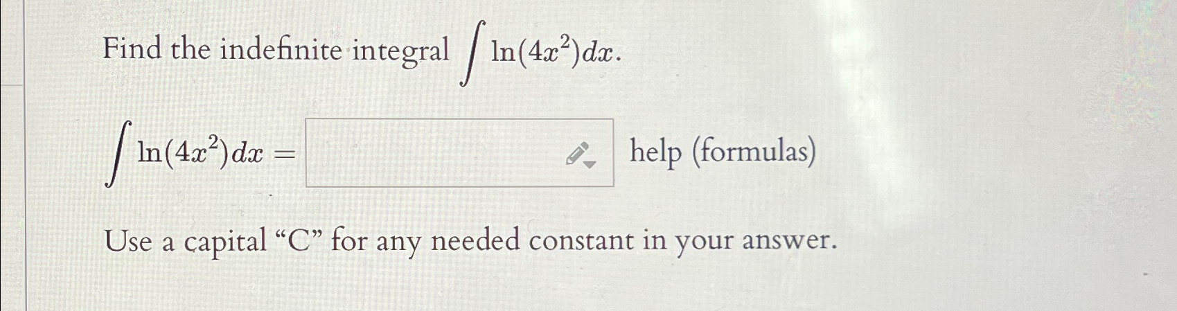 Solved Find the indefinite integral | Chegg.com