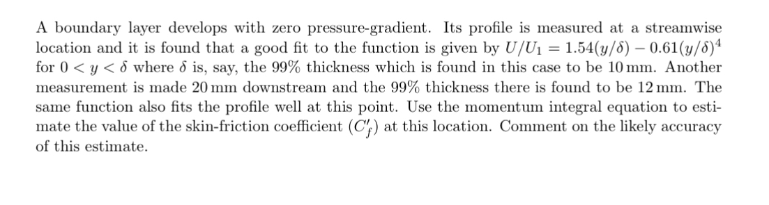 Solved A boundary layer develops with zero | Chegg.com