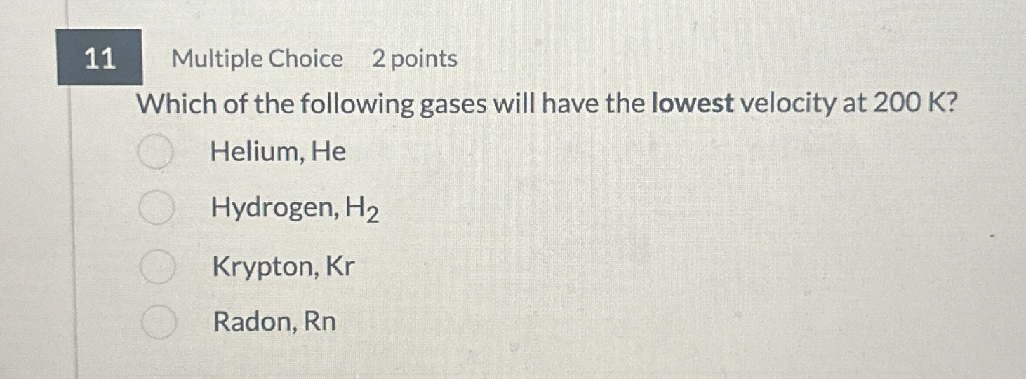 High Quality SOLUTION 11Multiple Choice 2 ﻿pointsWhich of the following | Chegg.com