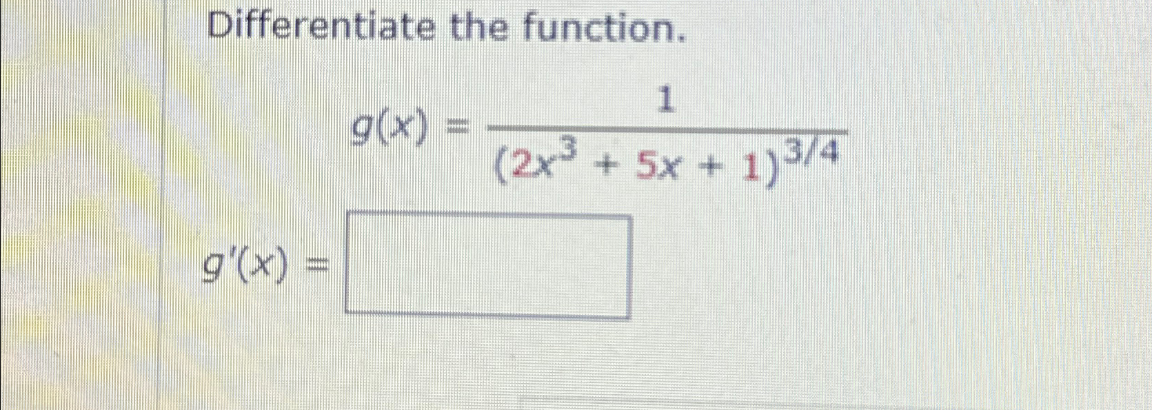 Solved Differentiate the functionDifferentiate the | Chegg.com