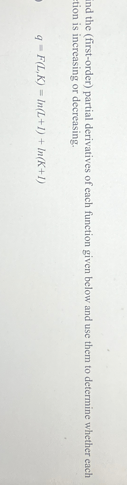 Solved ind the (first-order) ﻿partial derivatives of each | Chegg.com