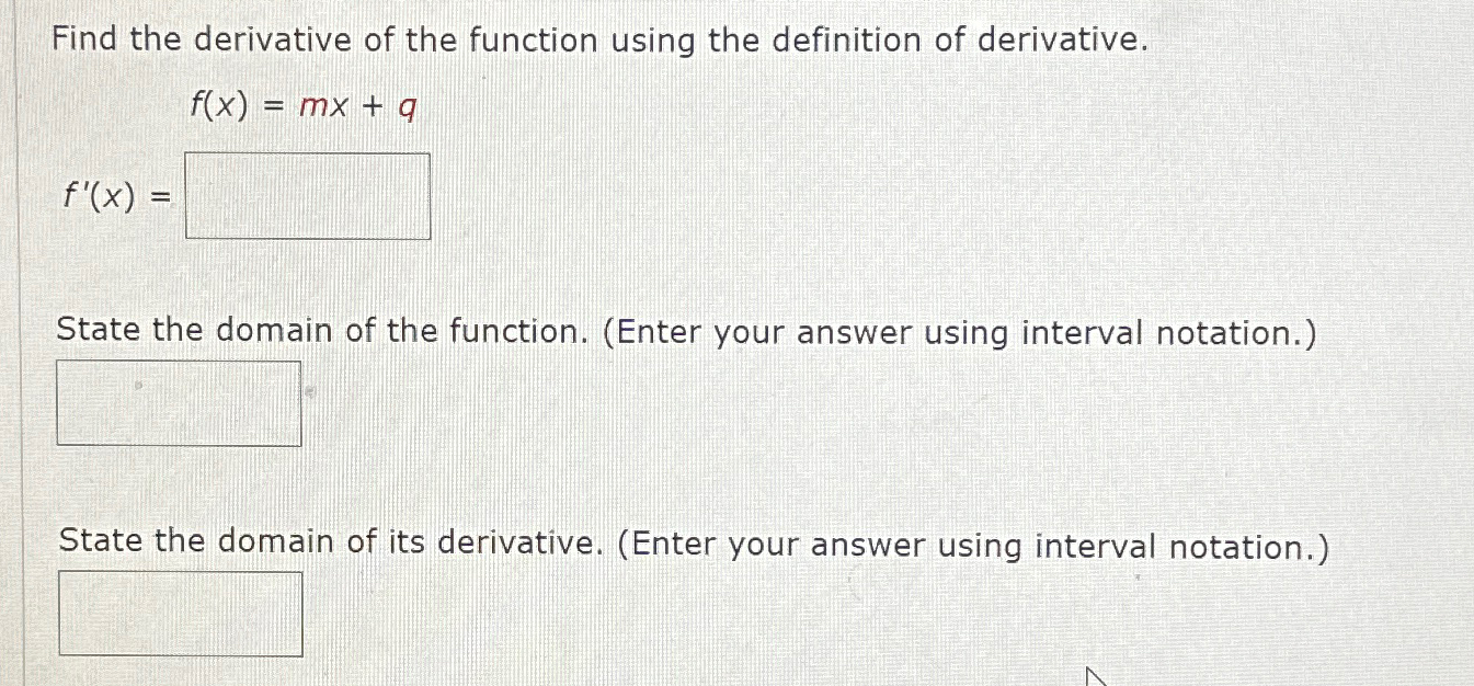 Solved Find the derivative of the function using the | Chegg.com