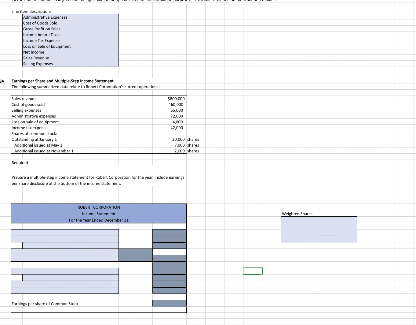 Solved Earnings per Share and Multiple-Step Income | Chegg.com