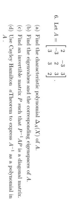 Solved linear algebra question | Chegg.com