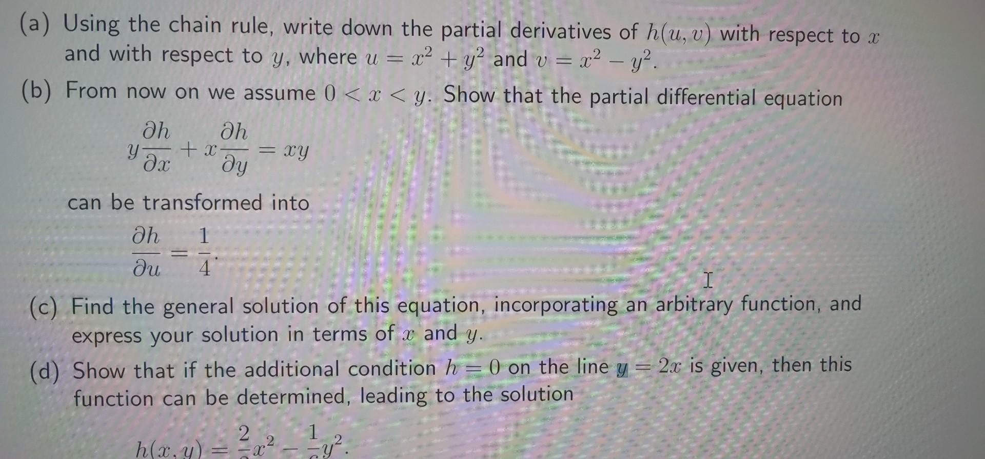 Solved (a) Using the chain rule, write down the partial | Chegg.com