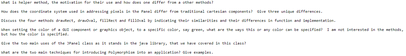 Solved What is helper method, the motivation for their use | Chegg.com