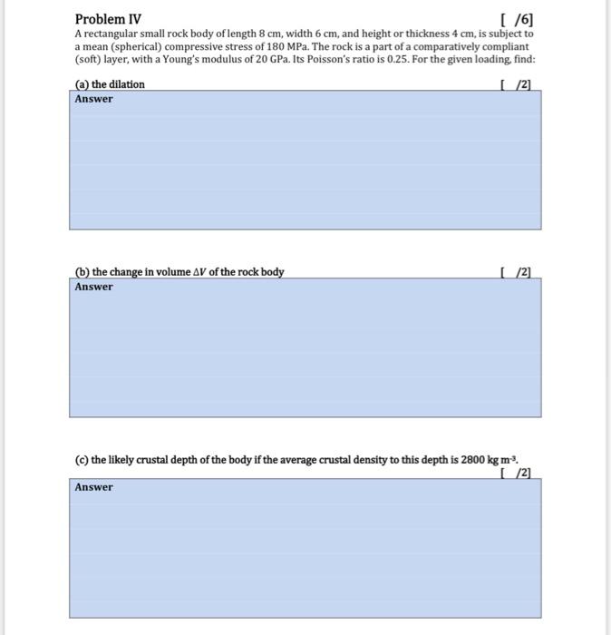 Solved Elastic Constants For Isotropic Elastic Materials