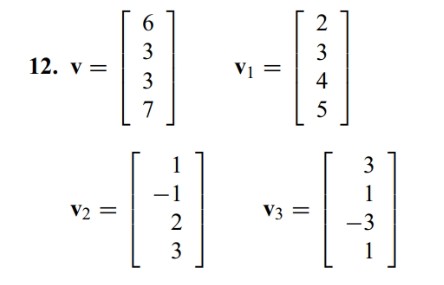 Solved In Exercises 7-12, ﻿determine whether the vector v | Chegg.com