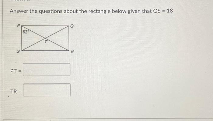 Solved Answer the questions about the rectangle below given | Chegg.com