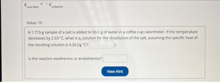 Solved A 1.773-g sample of a sait is added to 50.0 g of | Chegg.com