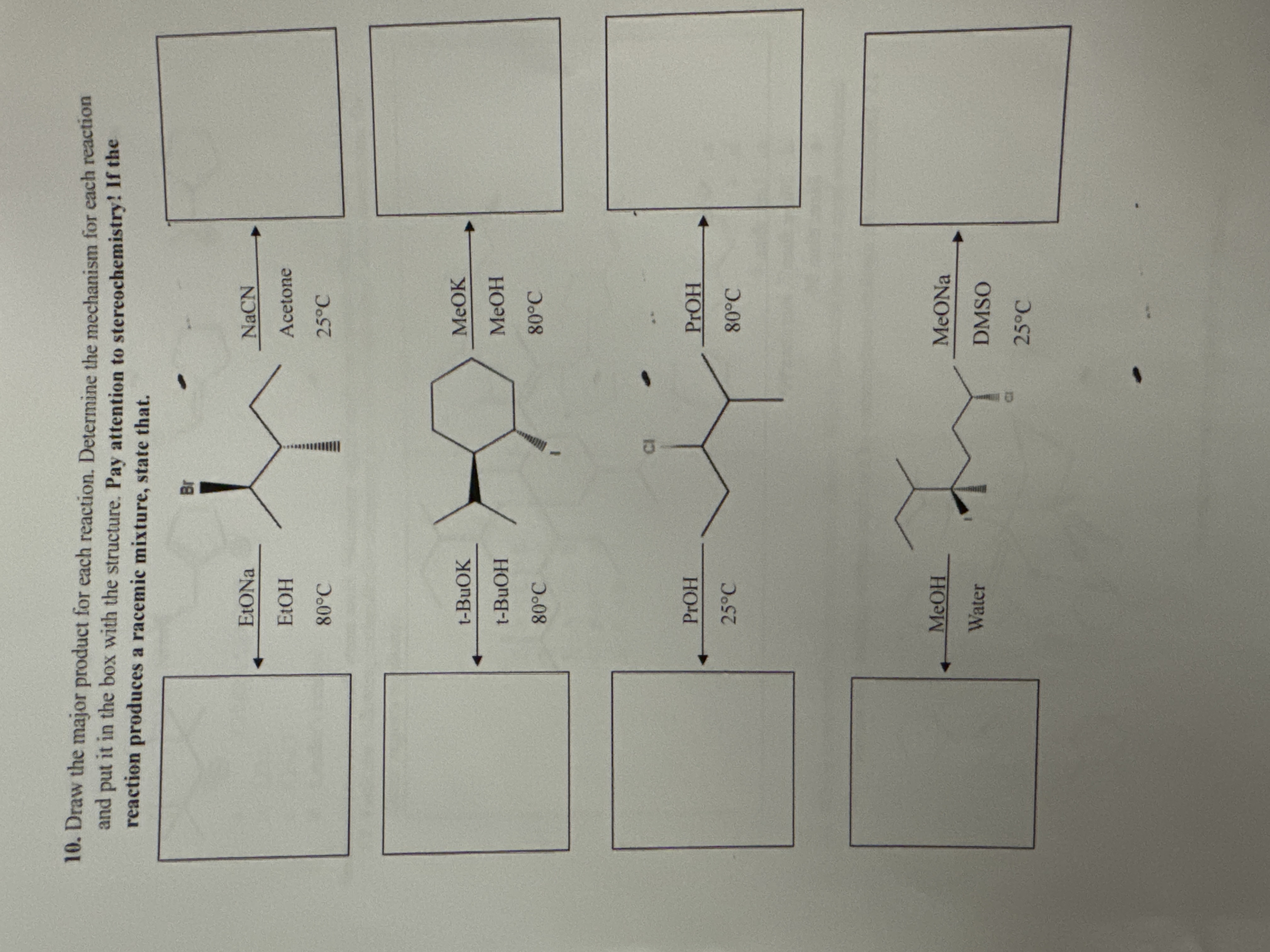 Solved Draw the major product for each reaction. Determine | Chegg.com