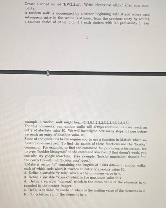 Solved Create a script named 'HW2 2.m'. Write 'clear;close | Chegg.com