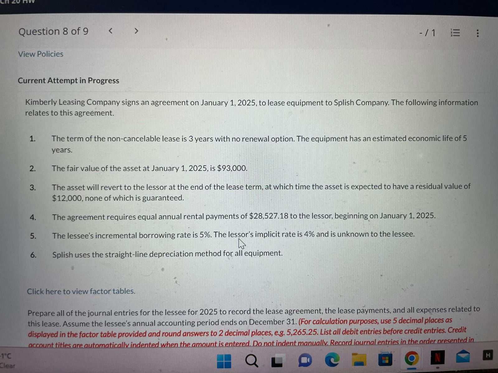Solved Kimberly Leasing Company signs an agreement on | Chegg.com