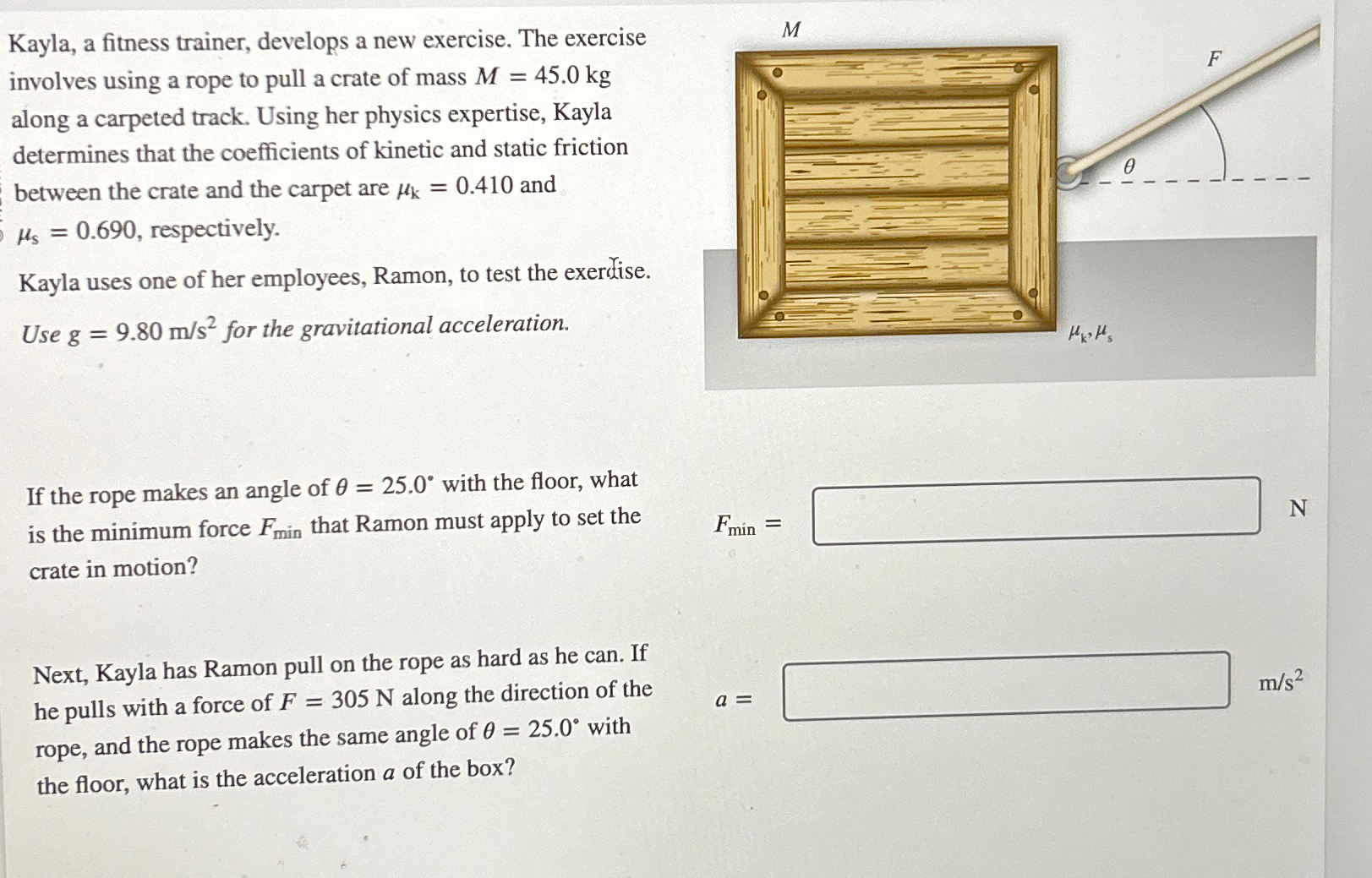 Solved Kayla, a fitness trainer, develops a new exercise. | Chegg.com