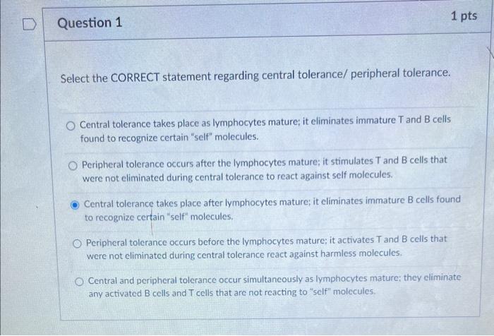 Solved Select the CORRECT statement regarding central | Chegg.com