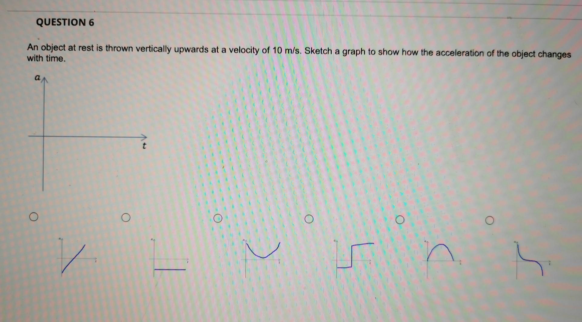 Solved An object at rest is thrown vertically upwards at a | Chegg.com