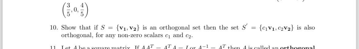 Solved Show that if S={v1,v2} ﻿is an orthogonal set then the | Chegg.com