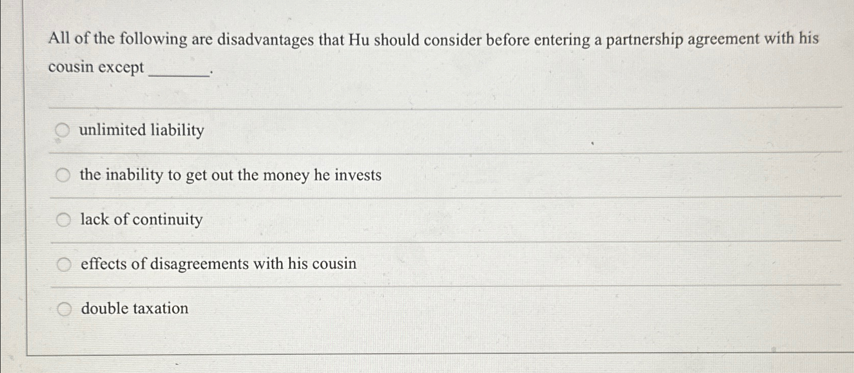 Solved All of the following are disadvantages that Hu | Chegg.com