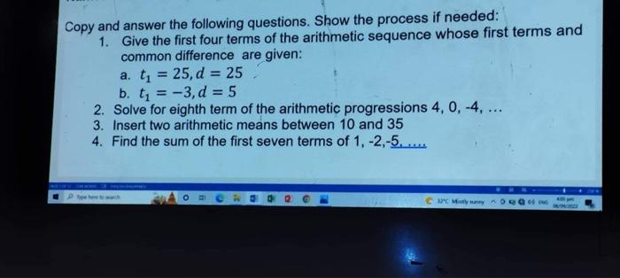 Solved Copy and answer the following questions. Show the | Chegg.com