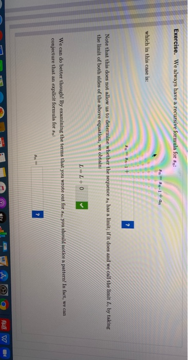 Solved (Select all that apply) Now, let 8n = . The sequence | Chegg.com