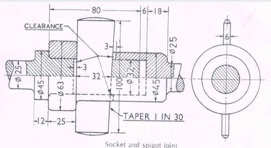 Solved draw this cotter joint in AutoCAD and share me the | Chegg.com