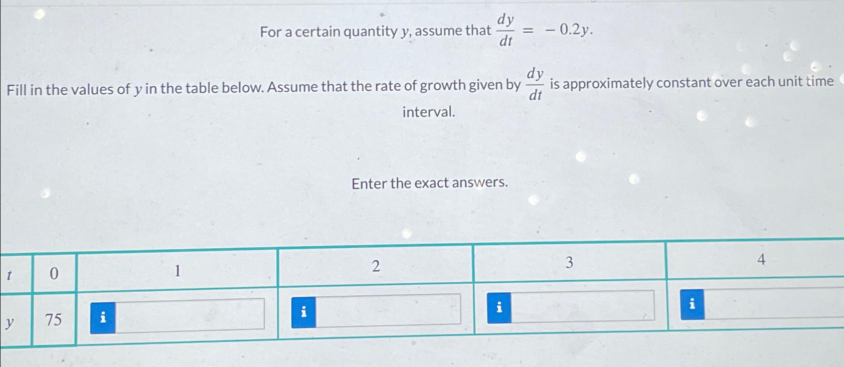 Solved For a certain quantity y, assume that | Chegg.com