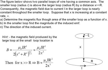 Solved The figure below shows two parallel loops of wire | Chegg.com