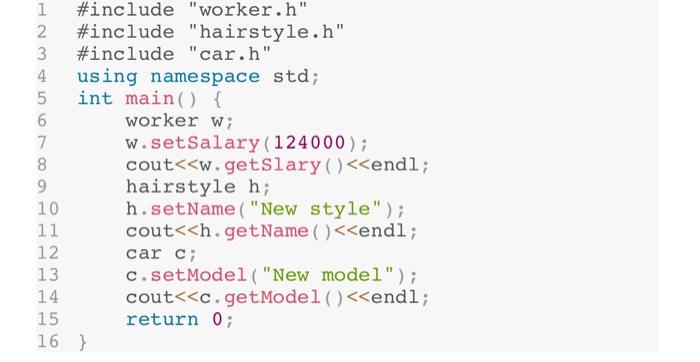Solved Please submit your 3 header (h) AND 3 object (cpp) | Chegg.com