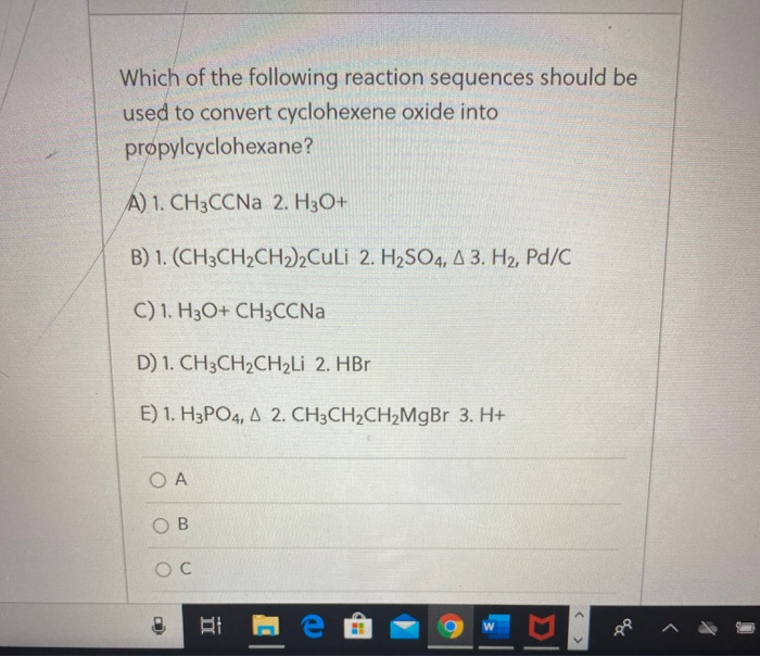 Solved Which of the following reaction sequences should be | Chegg.com