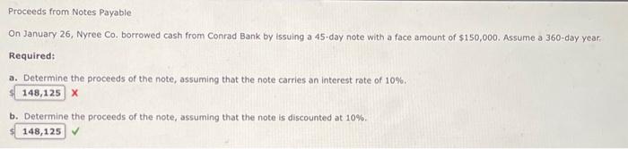 Solved Proceeds from Notes Payable On January 26, Nyree Co. | Chegg.com