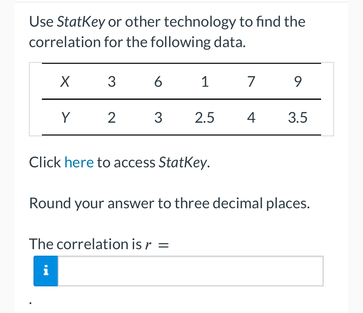 Solved Use StatKey or other technology to find the | Chegg.com Solved Use StatKey or other technology to find the | Chegg.com