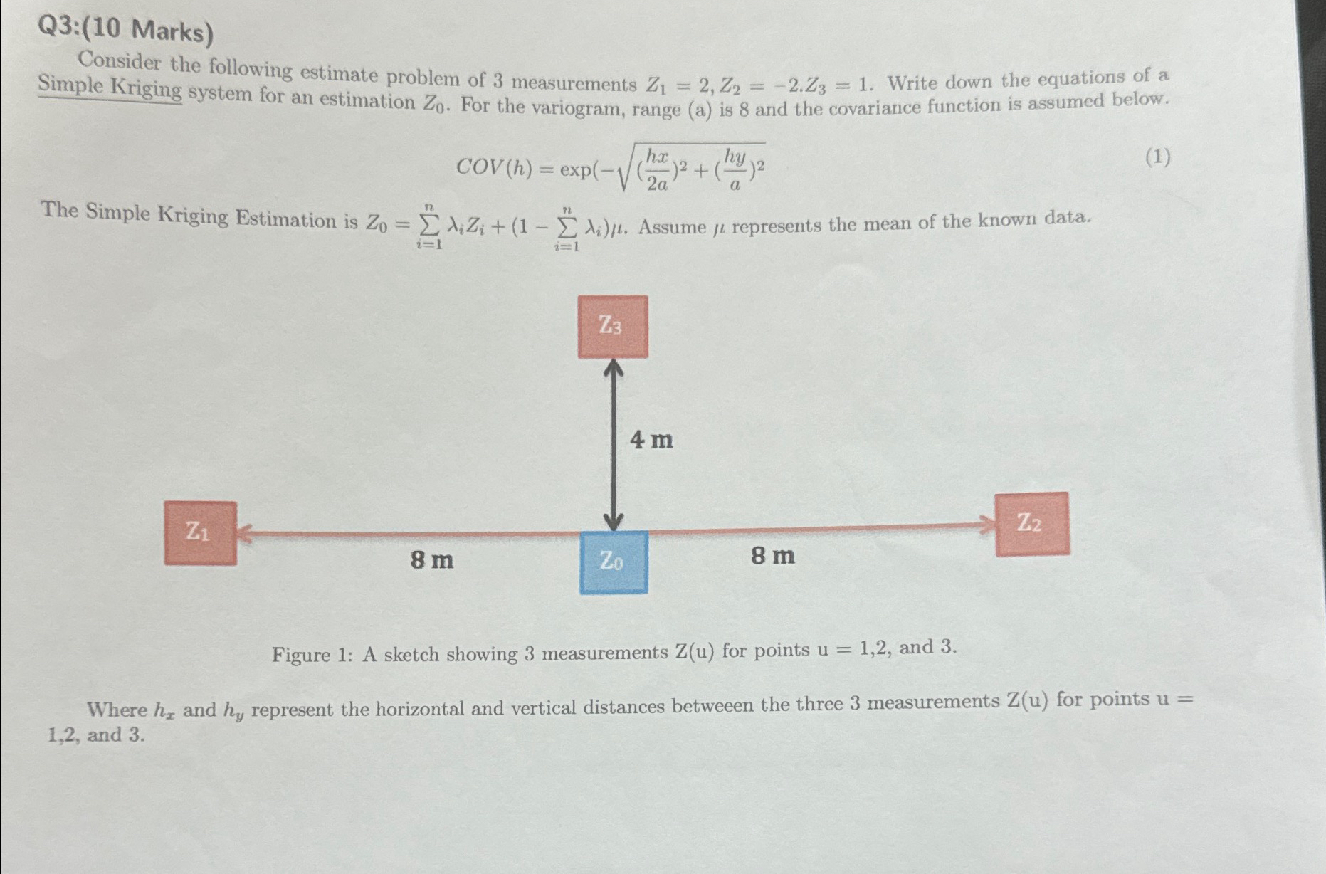 Solved Q3:(10 ﻿Marks)Consider the following estimate problem | Chegg.com