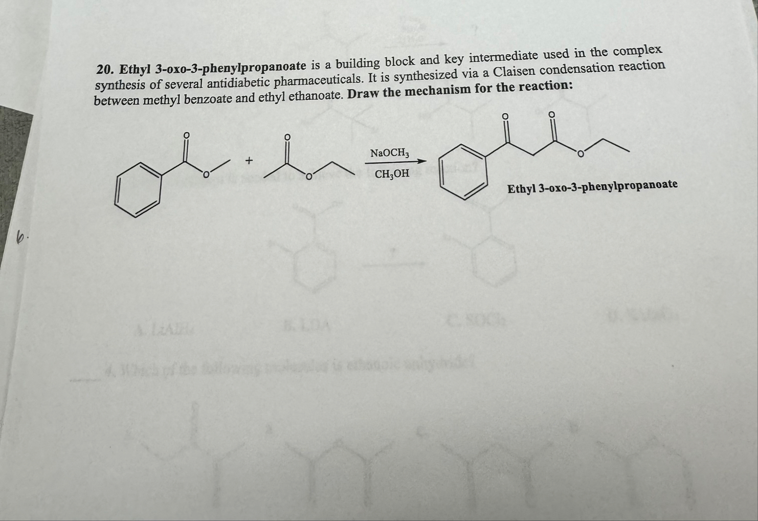 Solved Ethyl 3-ox0-3-phenylpropanoate is a building block | Chegg.com