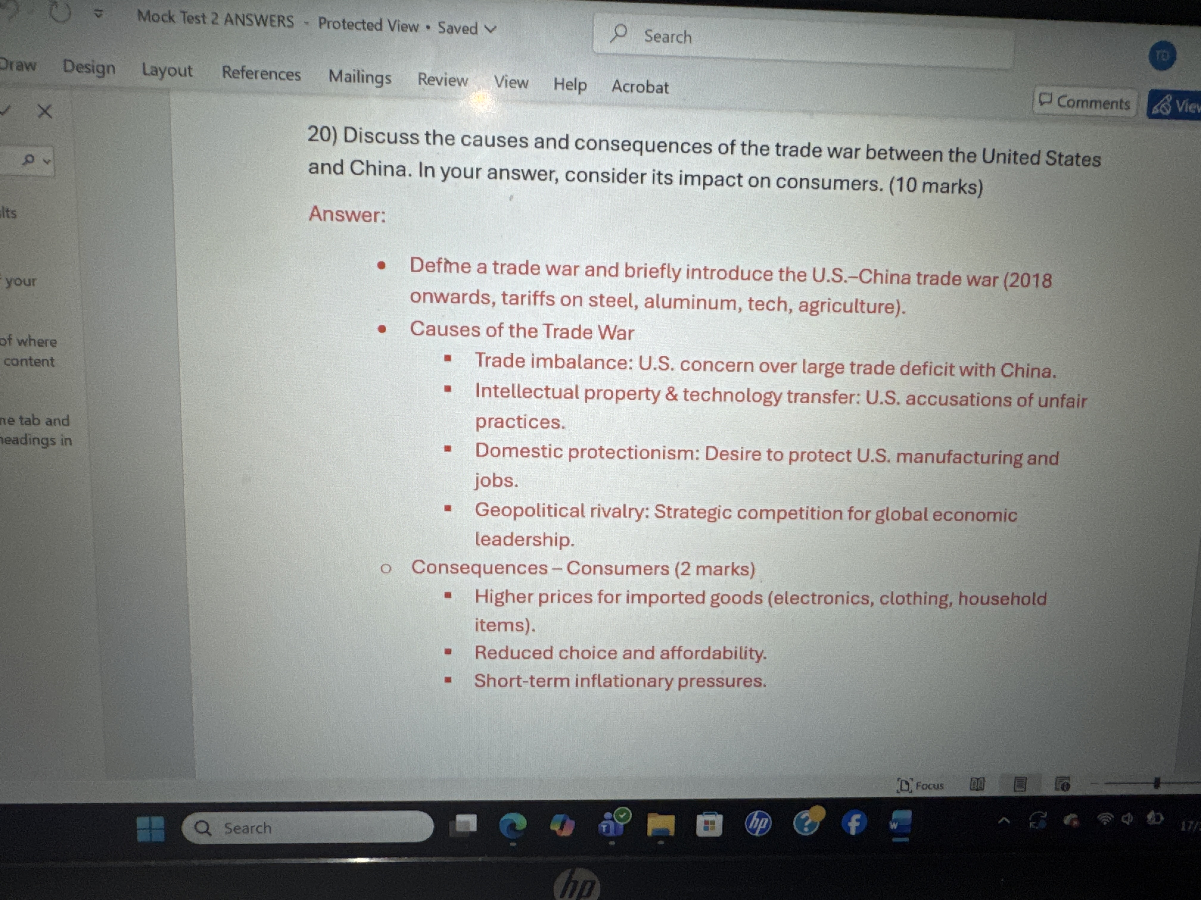 Solved 20) ﻿Discuss the causes and consequences of the trade | Chegg.com